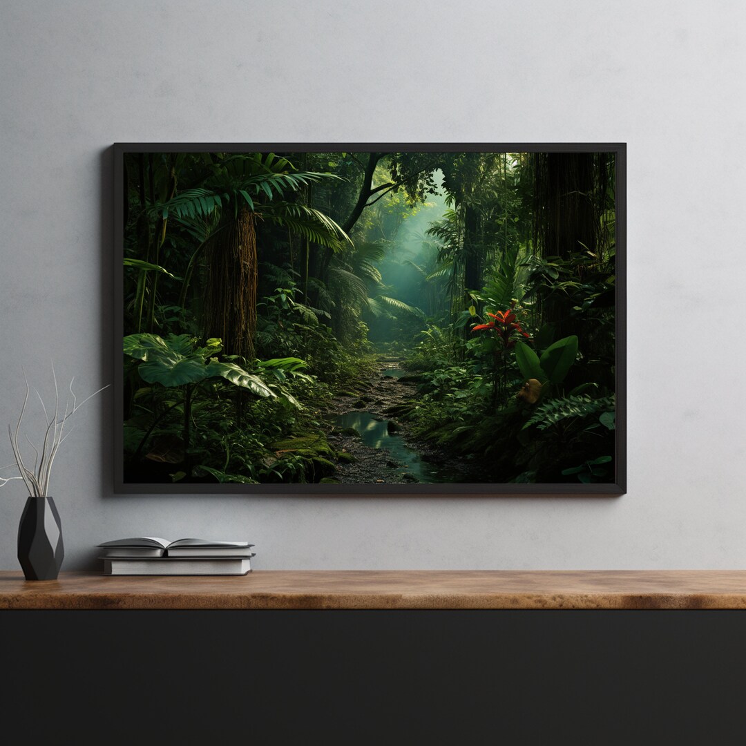 Amazon Rainforest Travel Poster, Amazon Jungle Wall Art Print, Brasil ...