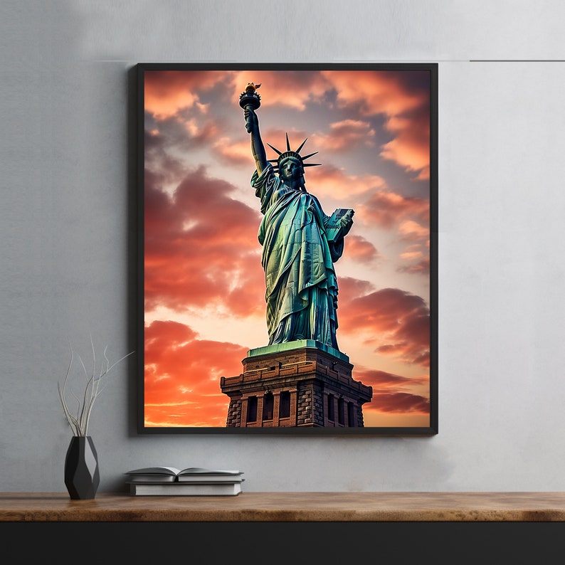 Statue of Liberty Wall Art Statue of Liberty Poster New York - Etsy