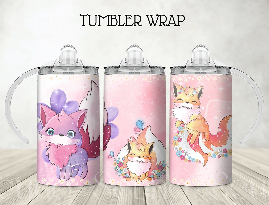 CUTE FOX 12 Oz Sippy Cup Png, Cute Animation Sippy Cup Designs, Fox ...