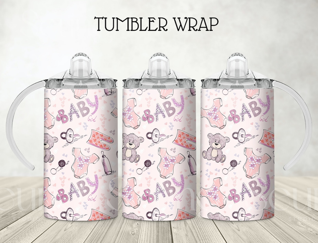 CUTE Baby Girl12 Oz Sippy Cup Png, Cute Girl Sippy Cup Designs, Sippy ...