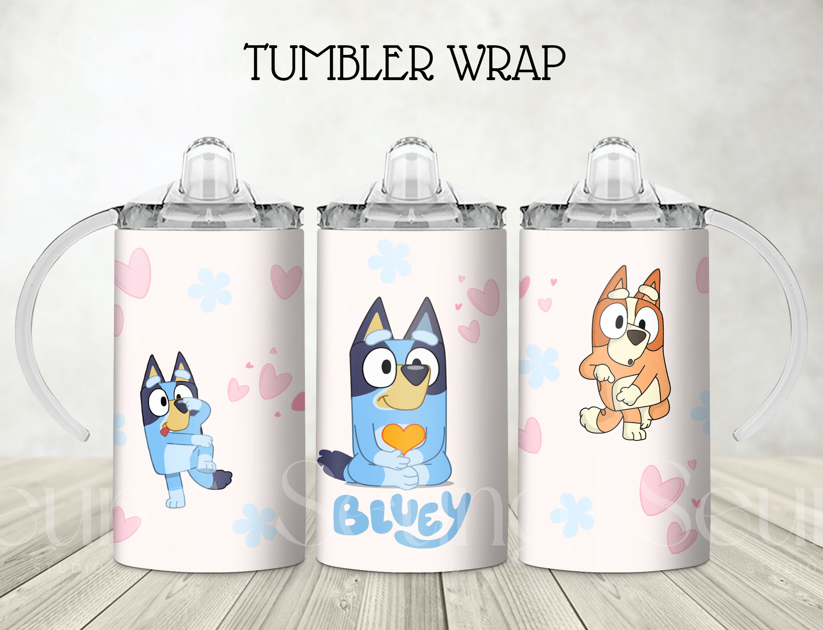 Bluey Tumbler Wrap, Bluey Sublimation Designs, 12oz Tumbler Wrap, Bluey ...