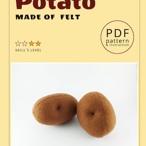 Felt Potato PDF Pattern - PDF Sewing Pattern + Tutorial Step by Step ...