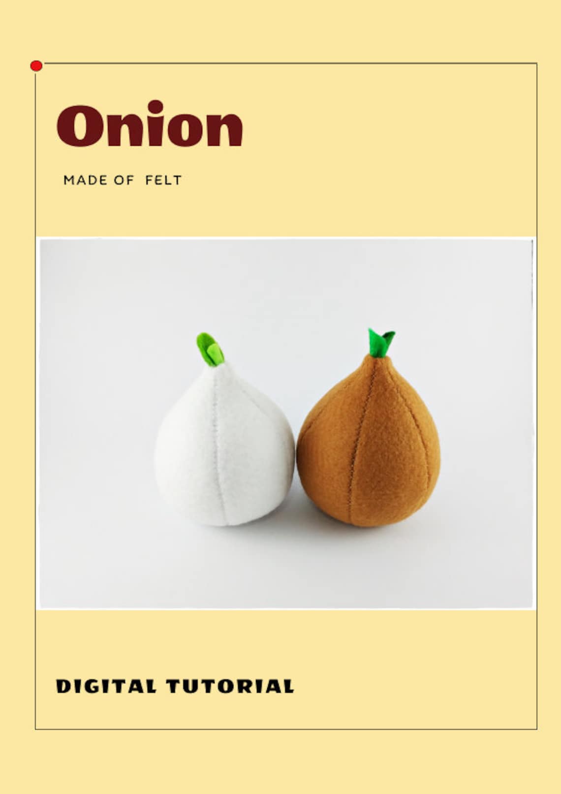 Felt Onion PDF Pattern PDF Sewing Pattern Tutorial Step by - Etsy UK