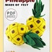 Felt Pineapple PDF Pattern PDF Sewing Pattern Tutorial Step by Step Play Food in Real Size - Etsy