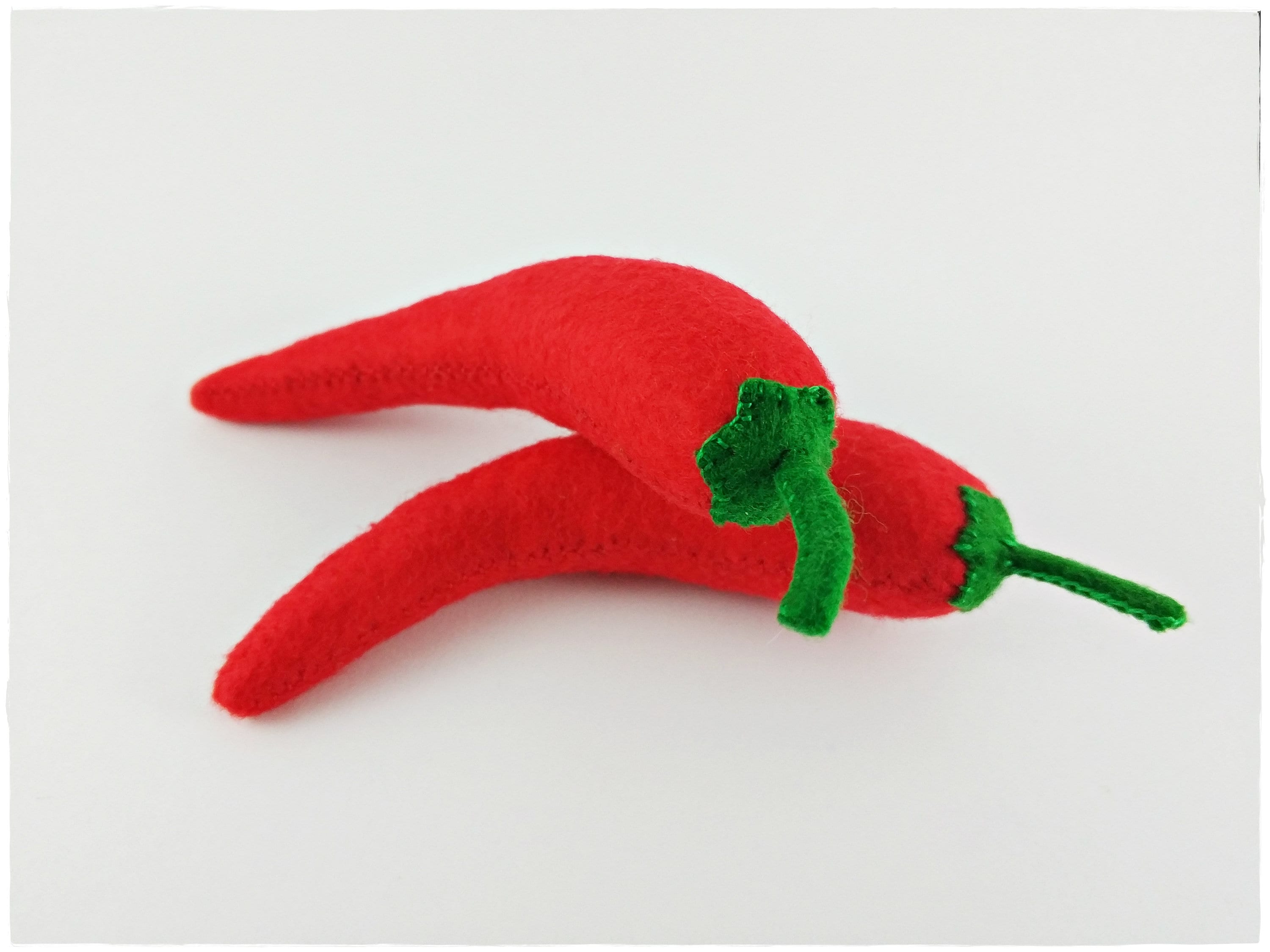 Chili PDF Pattern - Felt Fruits Sewing Pattern + Tutorial Step by Step ...