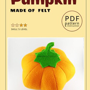 Felt Pumpkin PDF Pattern - PDF Sewing Pattern + Tutorial Step by Step ...