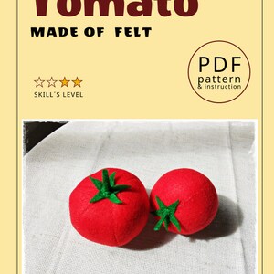 Felt Tomato Sewing Pattern – Play Food Tutorial PDF Pattern - Etsy