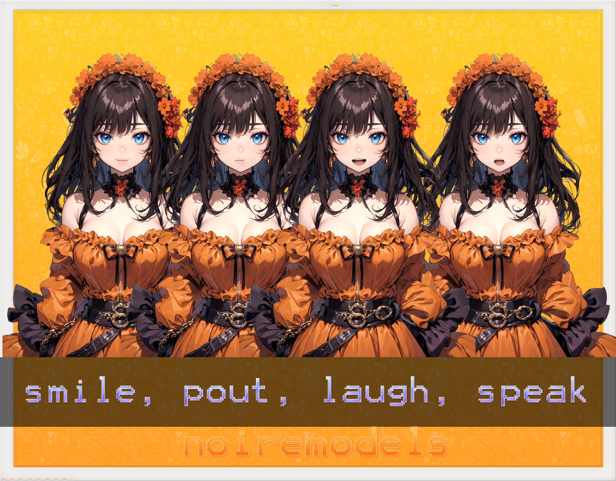 Orange Girl Pngtuber Model – Twitch & Youtube Streams - Etsy