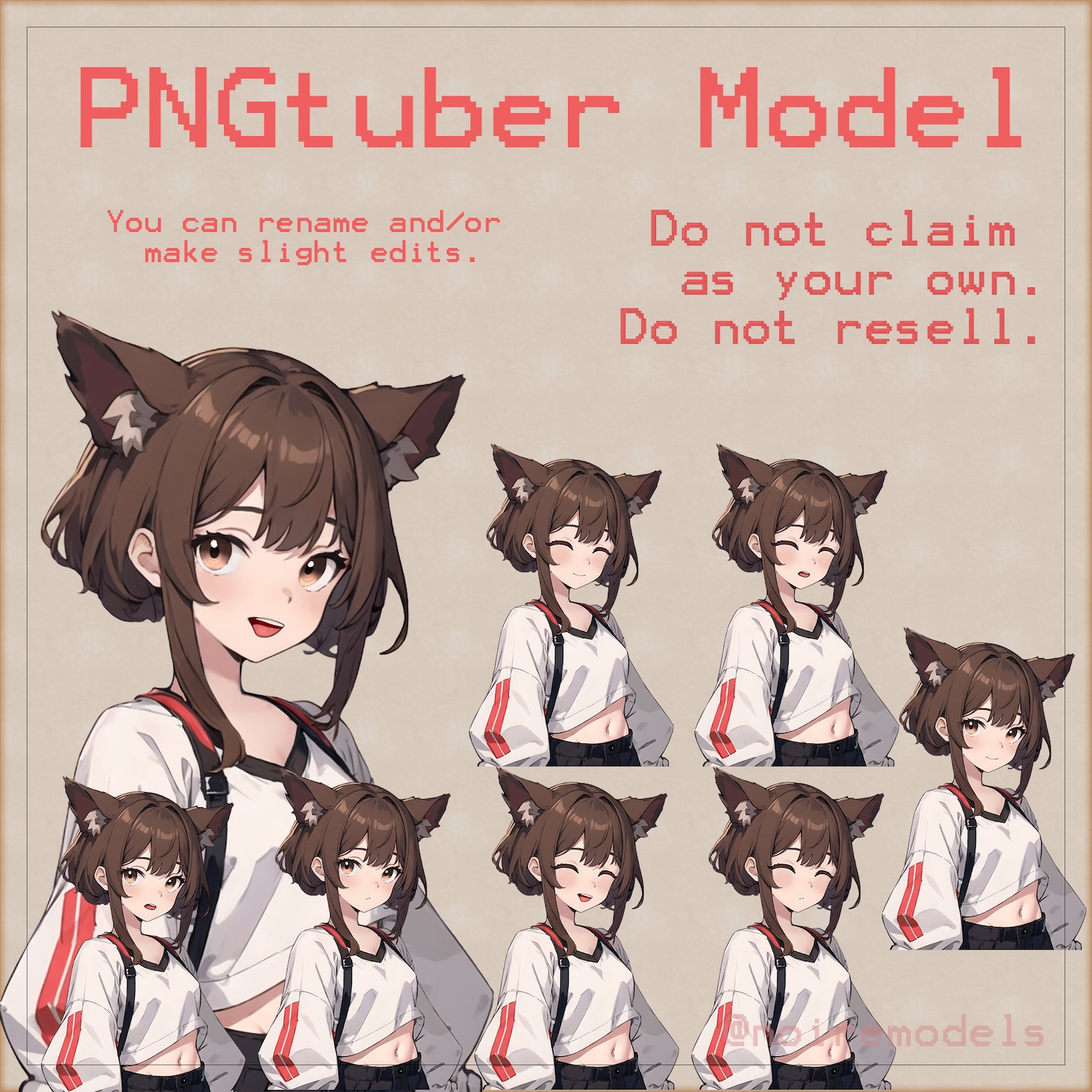 PNGTUBER - Cute Puppy Girl - Vtuber - Premade - Female - Streamer - 2D ...