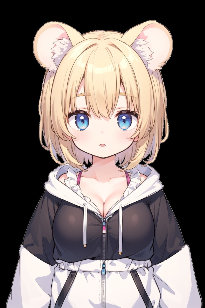 Cute Blonde Mouse Girl Pngtuber L 3 Expressions Female Pngtuber Model ...
