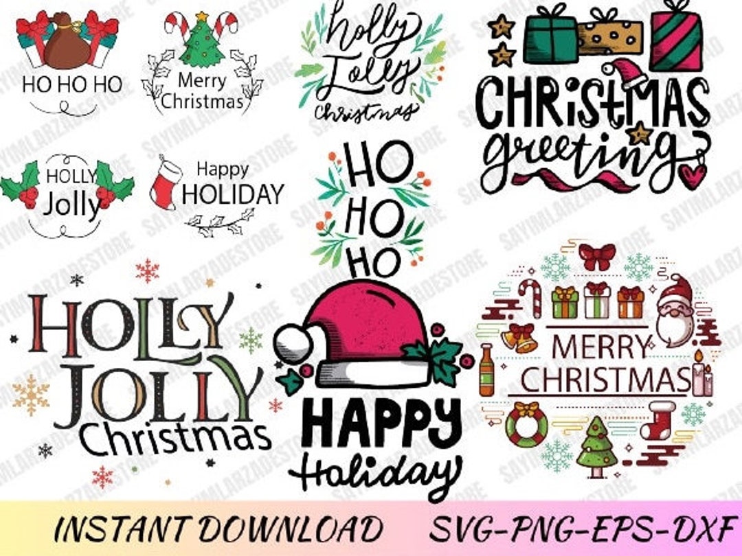 Holly Jolly SVG Retro Christmas SVG Christmas Quotes SVG - Etsy