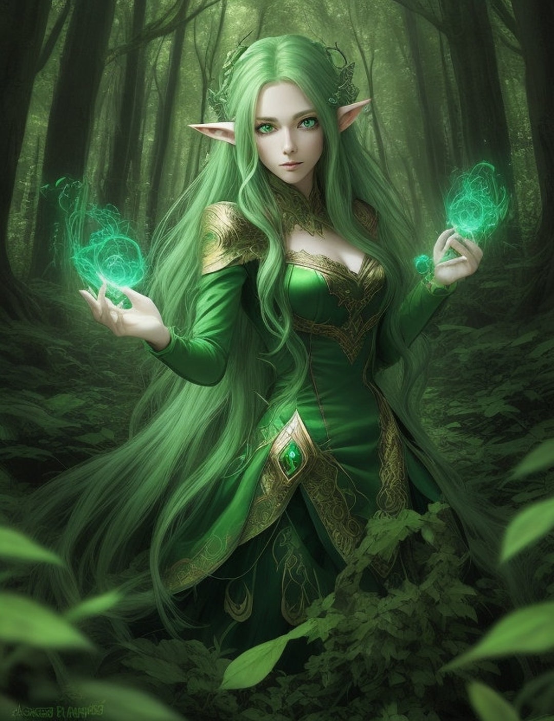 A Beautiful Elf Woman Wallpaper and Profile Picture - Etsy