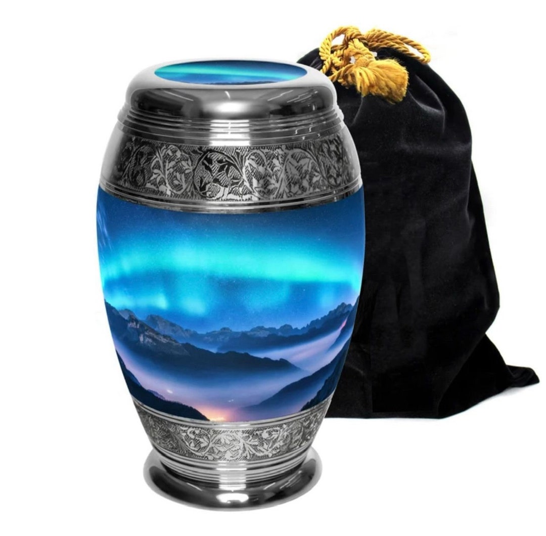 Urn for Human Ashes Blue Sky Mountain Cremation Urn Full Size - Etsy