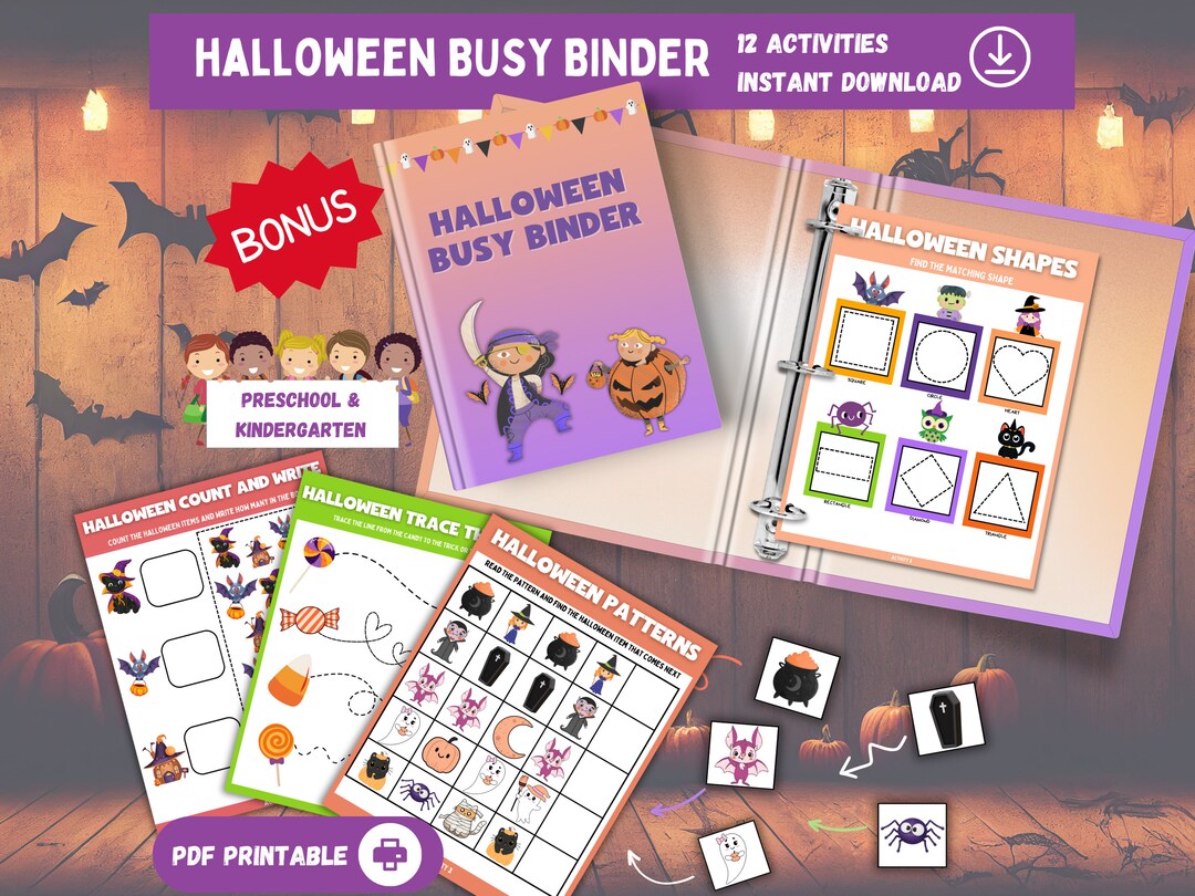 Halloween Busy Binder, Halloween Crafts, Homeschool Printables ...