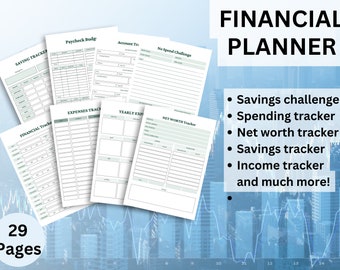 Finance Planner BUNDLE Budget Planner Templates, Financial Savings ...