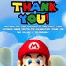 SUPER MARIO THANK You Card Mario Boys Birthday Super Mario Thank You Editble Mario Thank You ...