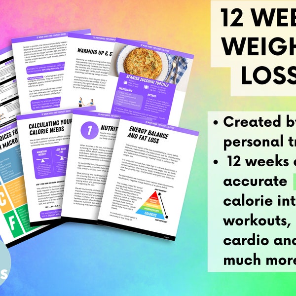 12 Week Weight Loss Program - Etsy
