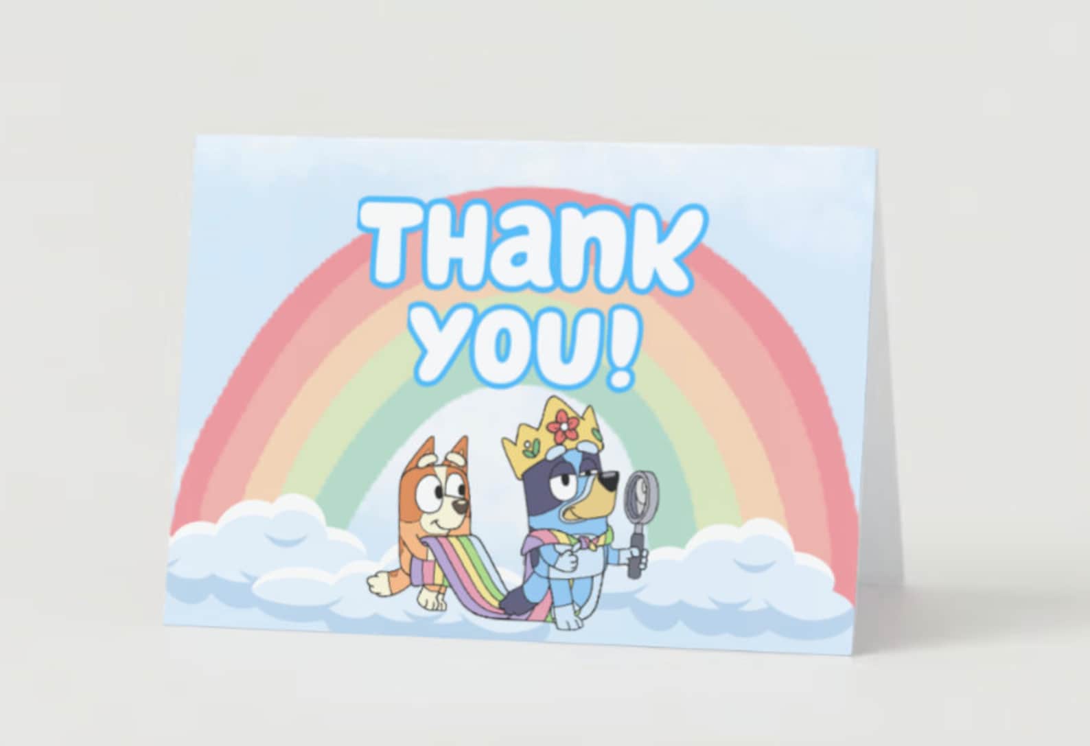 BLUEY THANK YOU Card Bluey Birthday Theme Party Thank You Card Bluey ...