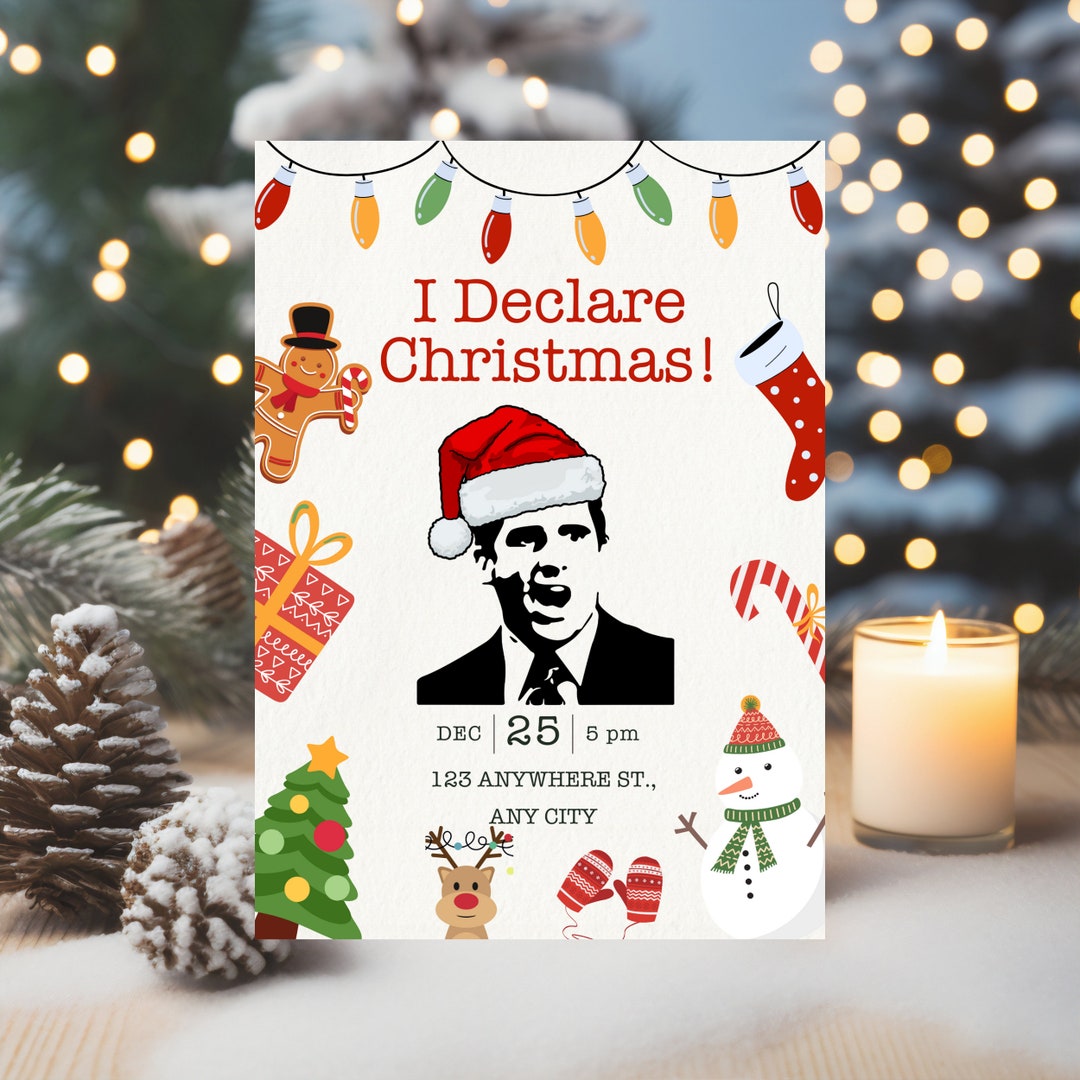 THE OFFICE CHRISTMAS Party Invitation Christmas Party Invitation Office ...