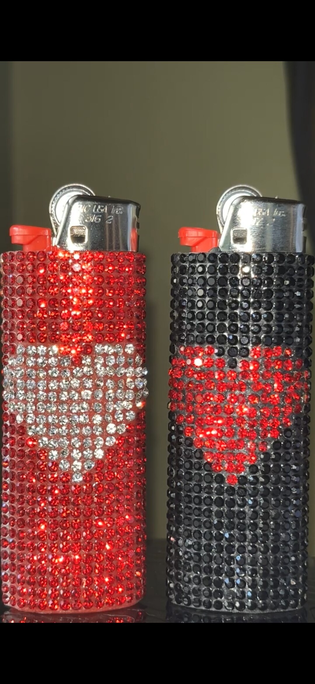 Rhinestone Heart Lighters - Etsy