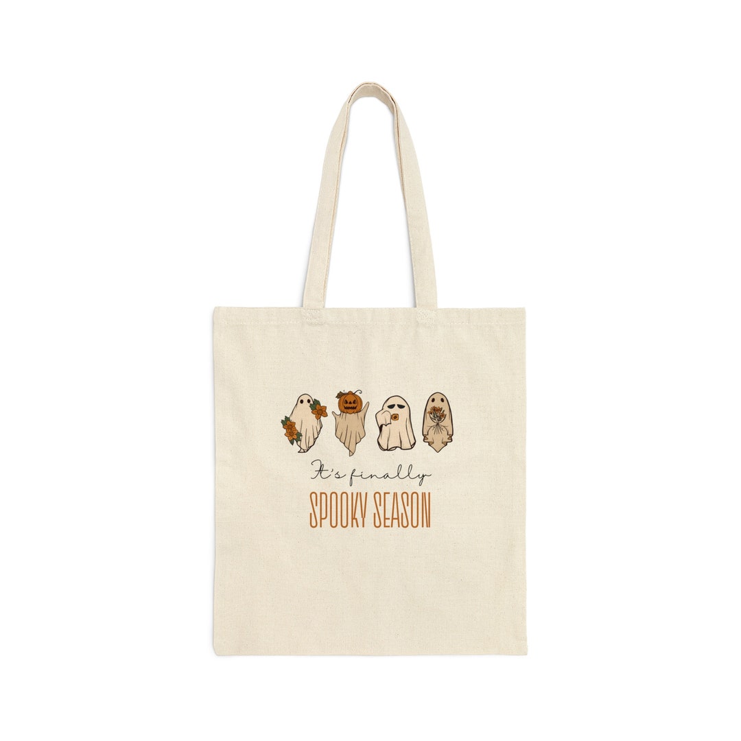 Its Finally Spooky Season Halloween Tote Bag,cute Fall Tote Bag, Ghost ...