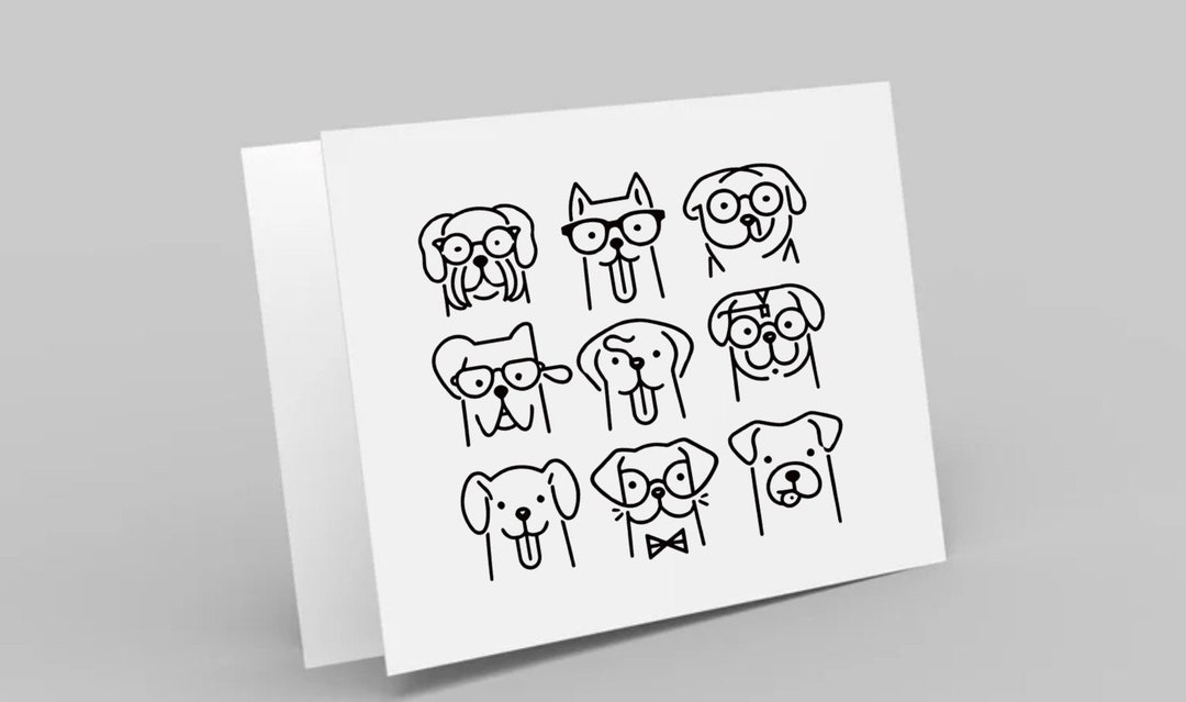Funny Dogs Blank Notecards. Multiple Pack Sizes Available - Etsy