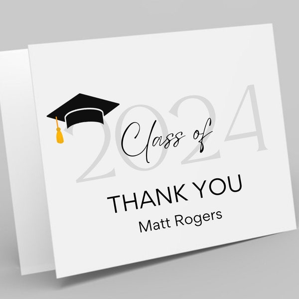 Graduation Thank You Card Multiple - Etsy