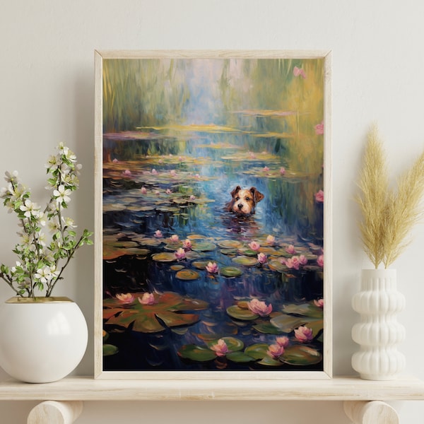 Monet Dog Painting - Etsy