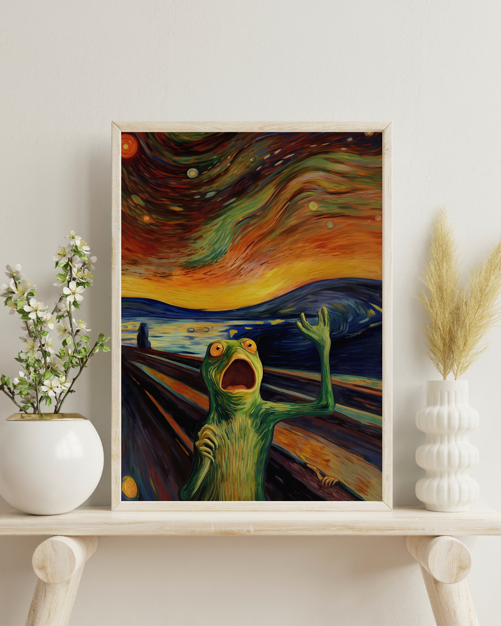 The Scream by Edvard Munch Parody of the Famous Painting With a Frog ...