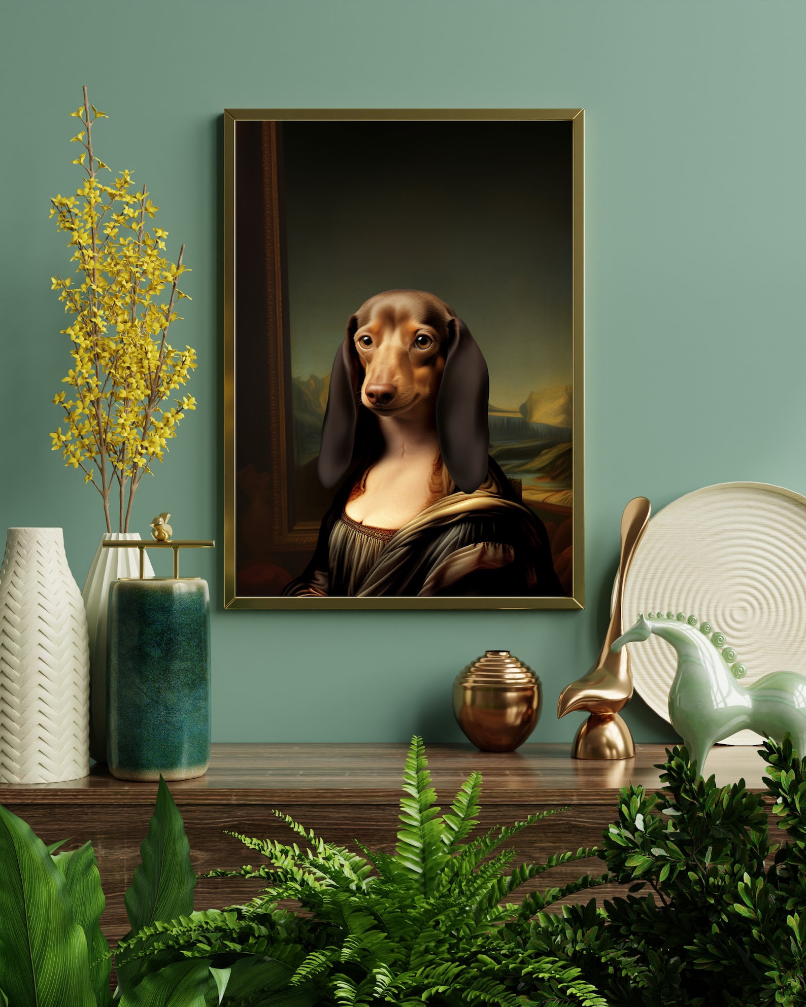 Bona Lisa Print- Parody of Mona Lisa, Da Vinci's Painting With ...