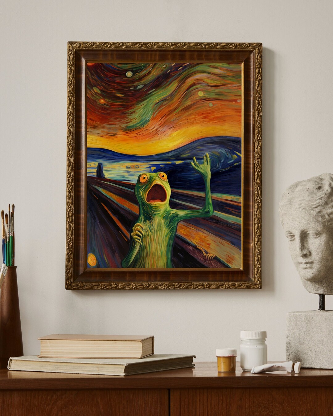The Scream by Edvard Munch- Parody of the Famous Painting With a Frog ...