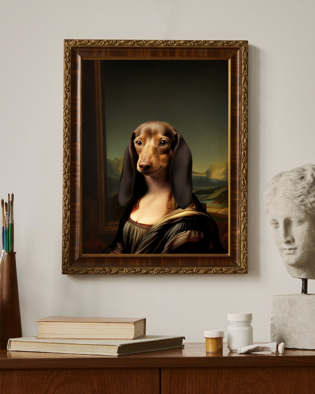 Bona Lisa Print- Parody of Mona Lisa, Da Vinci's Painting With ...