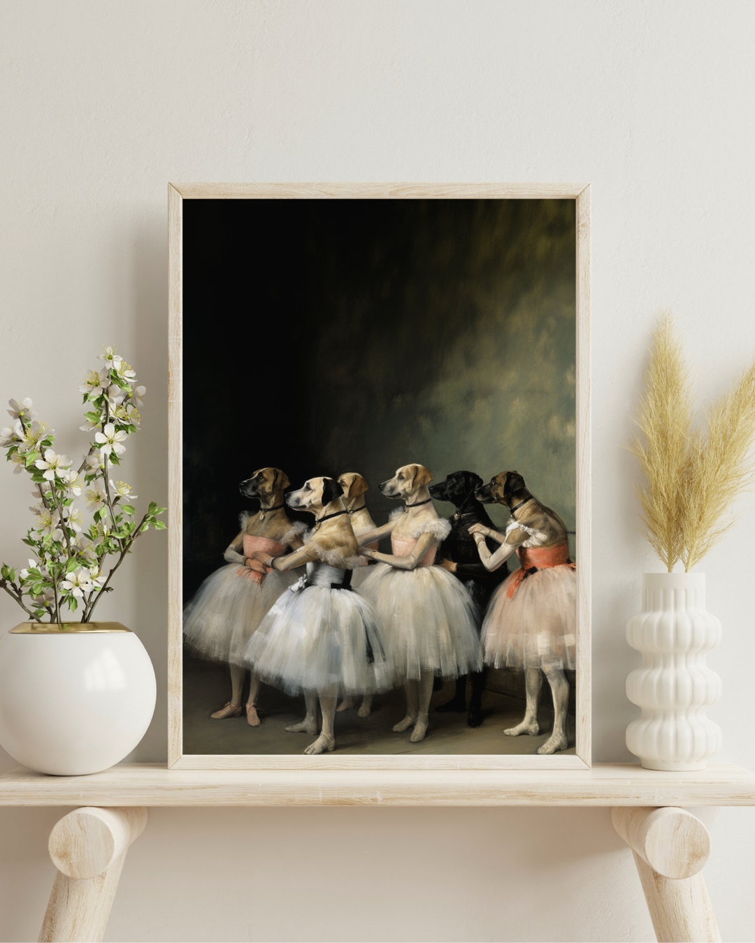 Ballet Class Print- Parody of Edgar Degas' Painting With Dog, High ...