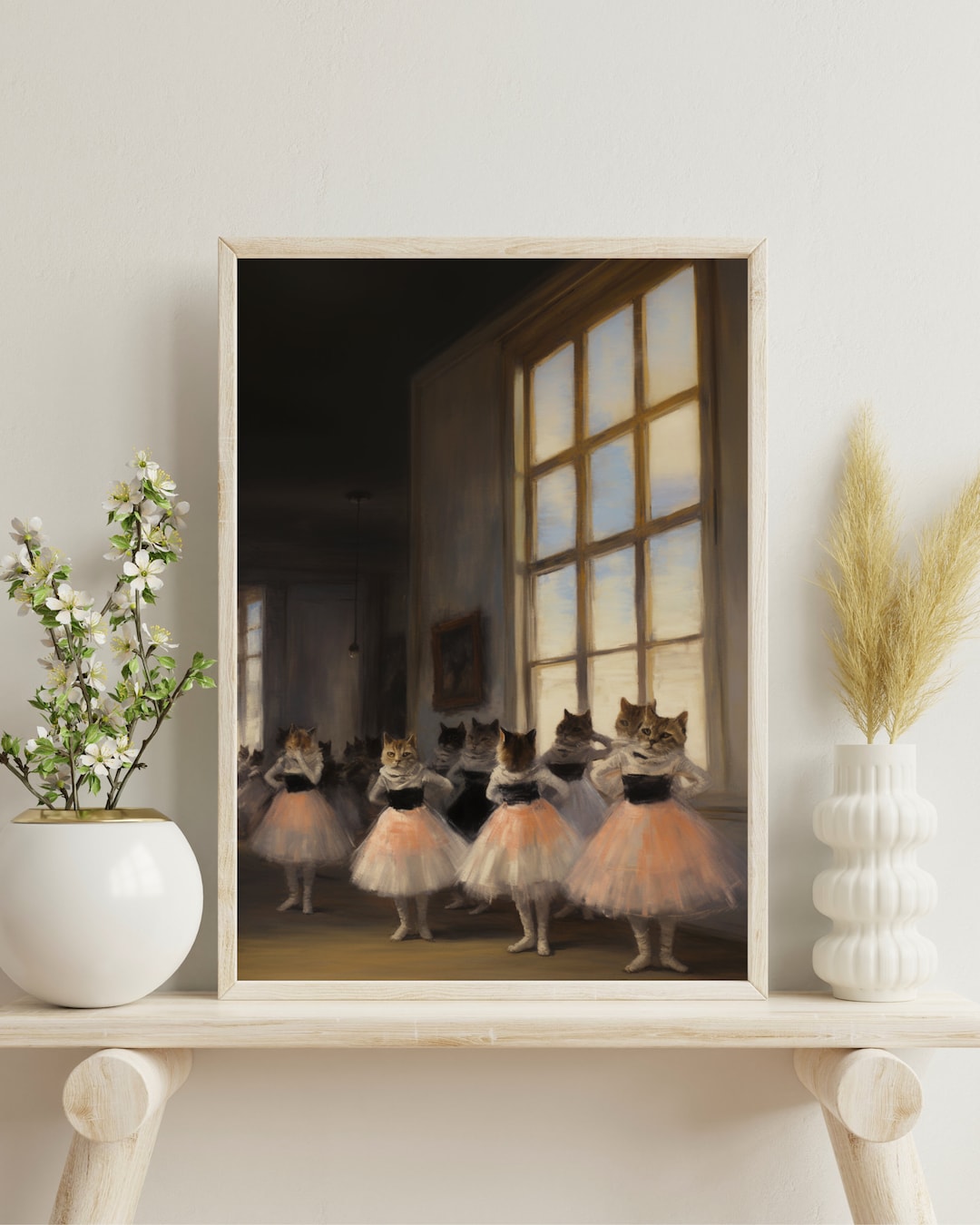 Ballet Class Print- Parody of Edgar Degas' Painting With Cat, High ...