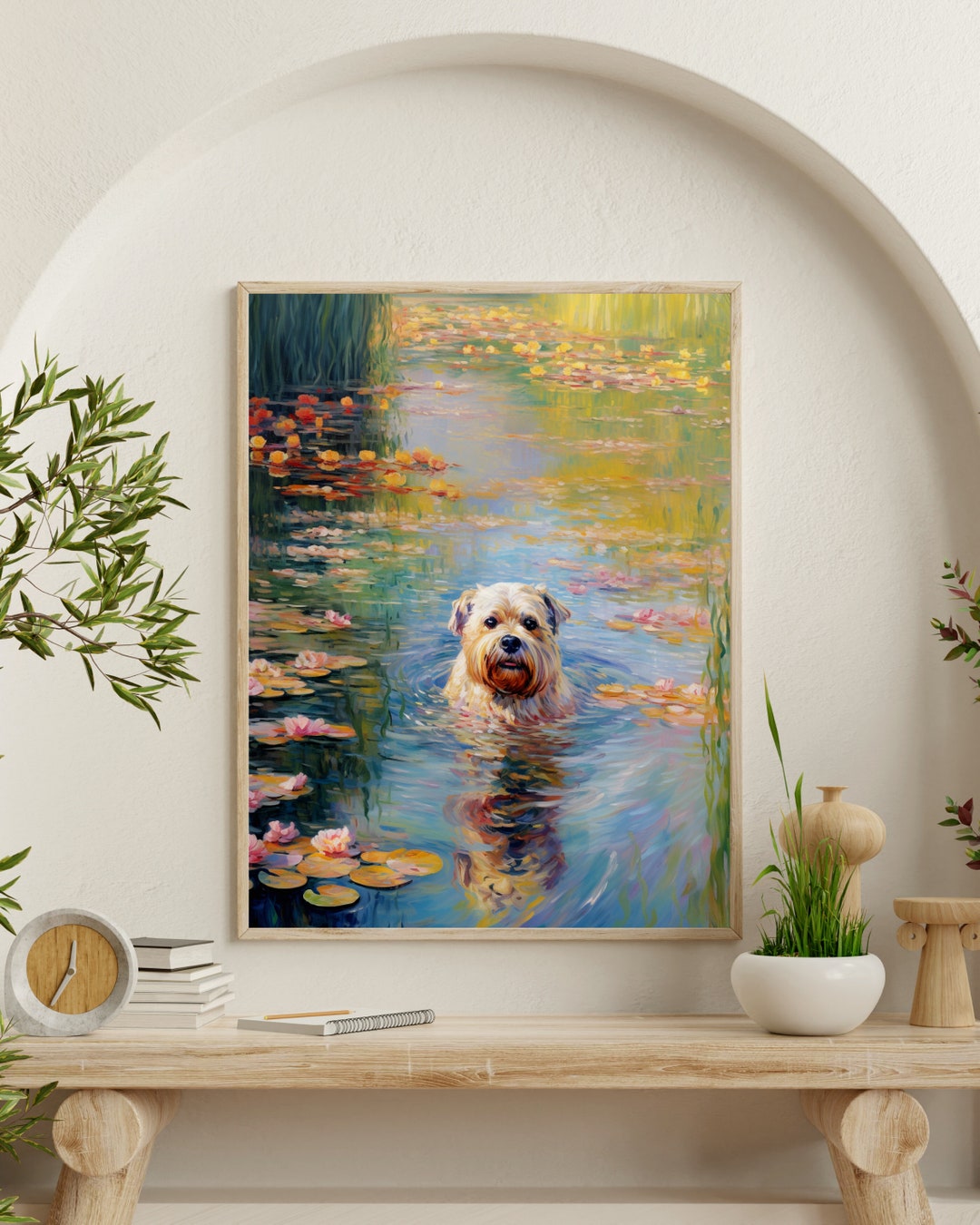 The Water Lilies Print- Parody of Claude Monet's Painting With Dog ...