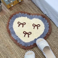 3D Heart Shaped Rug – Pink Tufted Fluffy Carpet – Handmade Valentine ...
