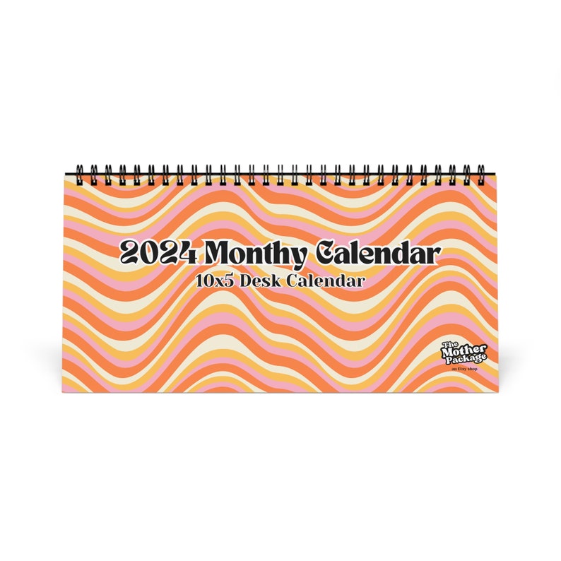 2024 Calendar, Desk Calendar, Retro Themed Calendar, Preppy Stuff ...