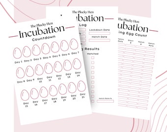 Chicken Incubation Journal, Printable Hatching Tracker, Backyard Flock ...