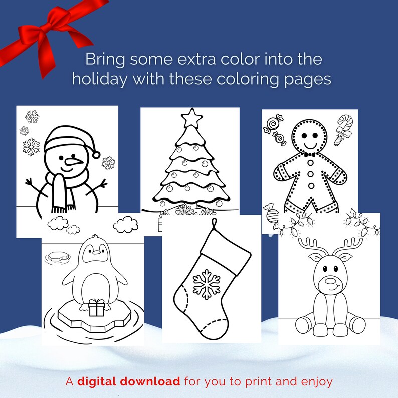 Printable Kids Christmas Wish List, Letter to Santa, Christmas Coloring ...