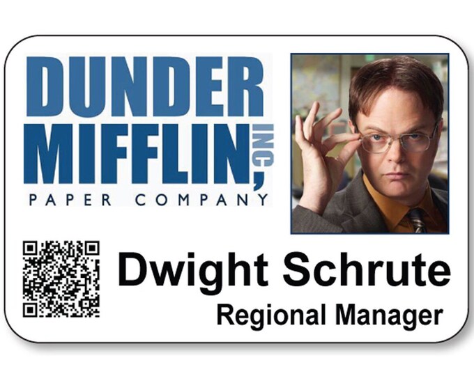 The Office Angela Martin Dunder Mifflin ID Badge Name Tag Cosplay ...