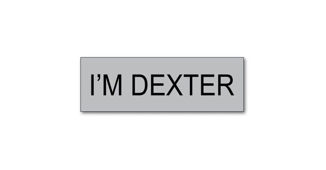 I'M DEXTER From GOOD BURGER Pin Fastener Name Badge Halloween Costume ...