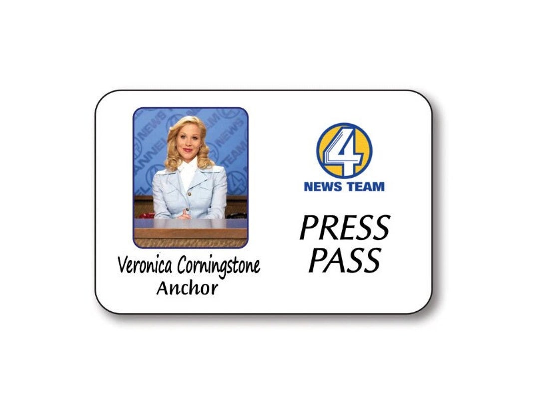 ANCHORMAN VERONICA CORNINGSTONE Halloween Costume or Cosplay Name Badge ...