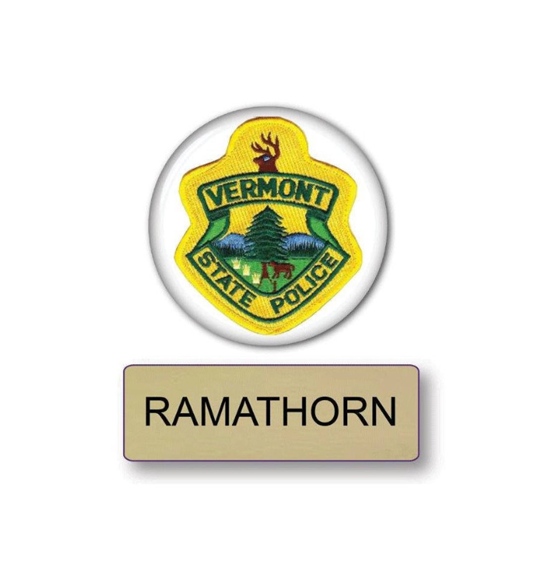 SUPER TROOPERS Officer RAMATHORN Vermont State Police Name Badge With ...