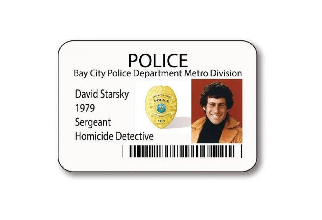 STARSKY & HUTCH David Starsky Name Badge Magnet Fastener Halloween ...