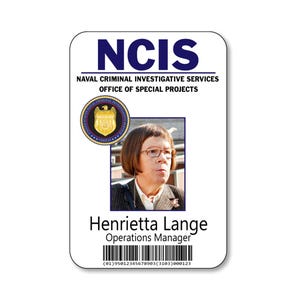NCIS HENRIETTA LANGE Halloween Costume or Cosplay Name Badge Pin ...