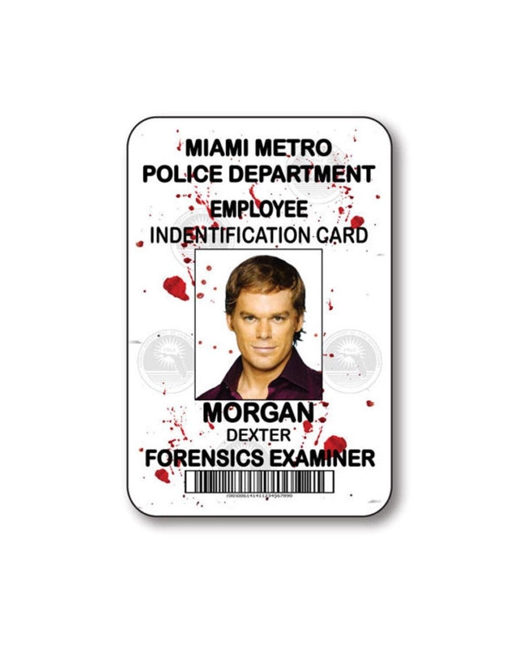 MORGAN DEXTER Forensics Examiner Magnet Fastener Name Badge Halloween ...