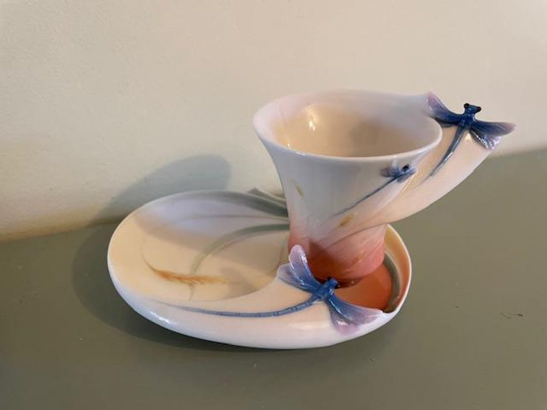 Franz Porcelain Dragonfly Tea Cup & Saucer - FZ00883 - Etsy