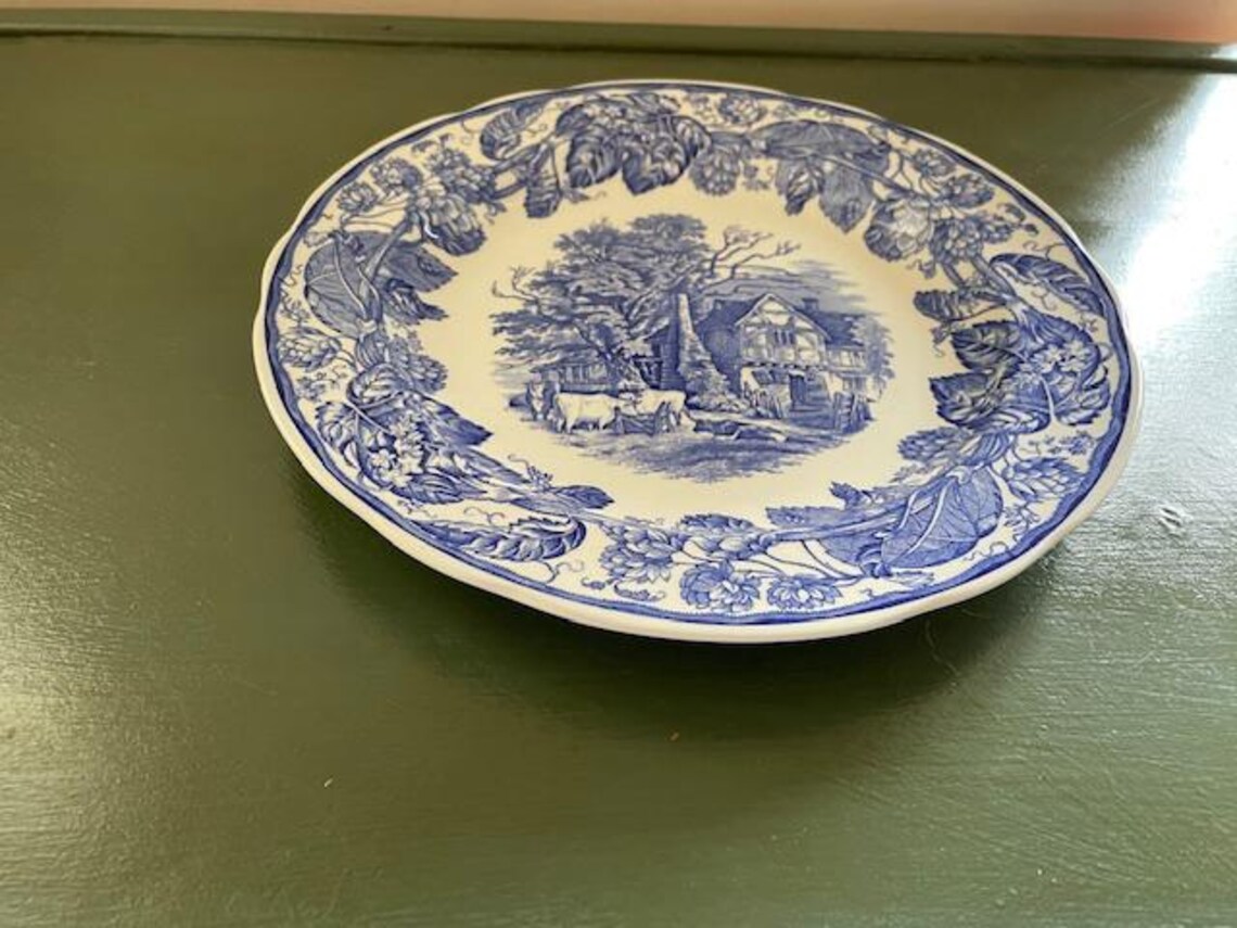 Spode Blue Room Collection Dinner Plate Rural Scenes - Etsy