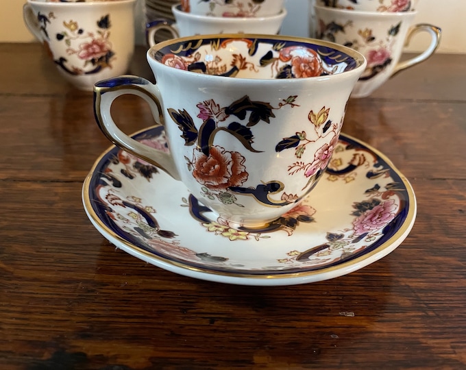 Masons Ironstone China Blue Mandalay Tea Cup & Saucer Superb Condition ...