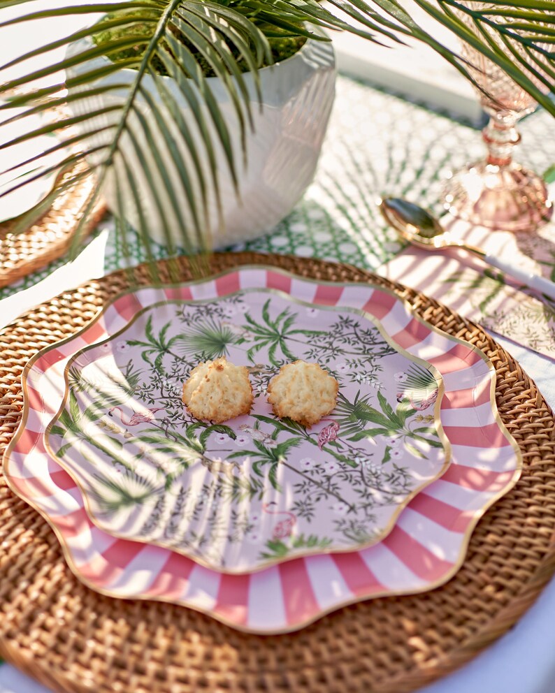 Palm Beach Party Plates - Tropical Bachelorette Party, Bridal Shower ...